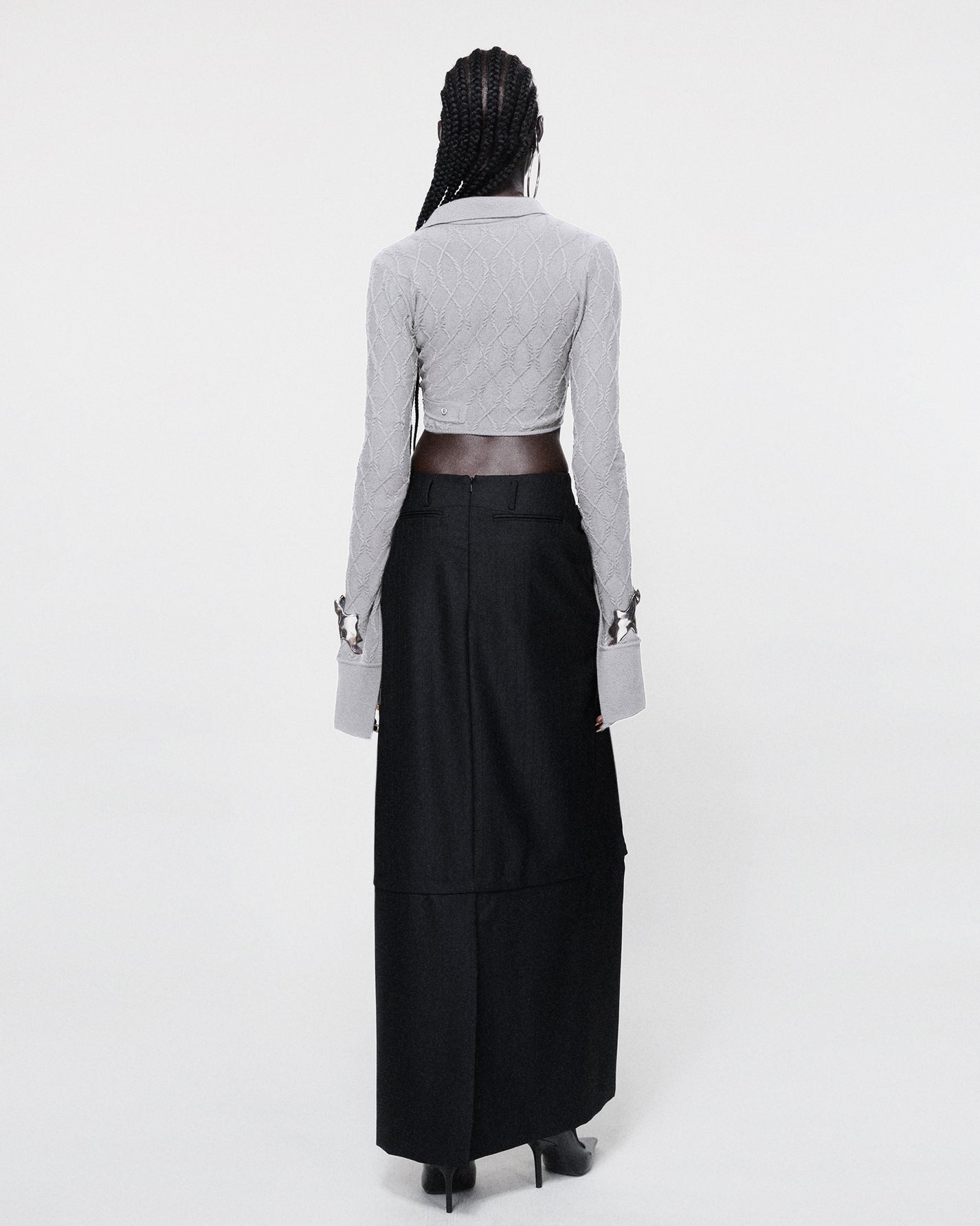 Twisted Polo Grey – Luxury Womenswear | SRVC Studio – SRVC STUDIO